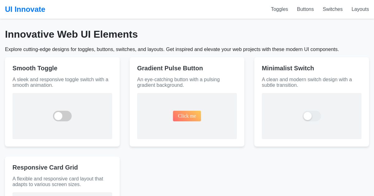 Design Ideas - Innovative Web UI Elements
