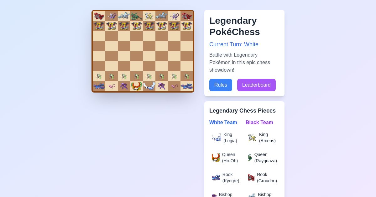 PokéChess - Legendary Pokémon Chess