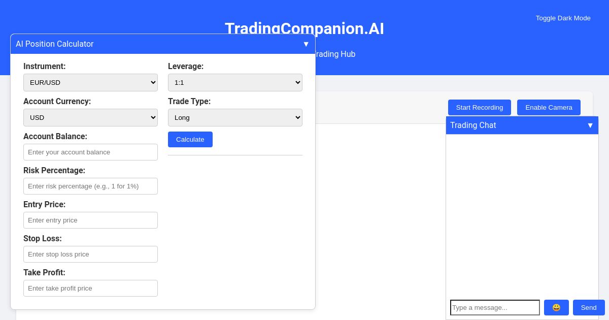 TradingCompanion.AI - Your Interactive Trading Hub
