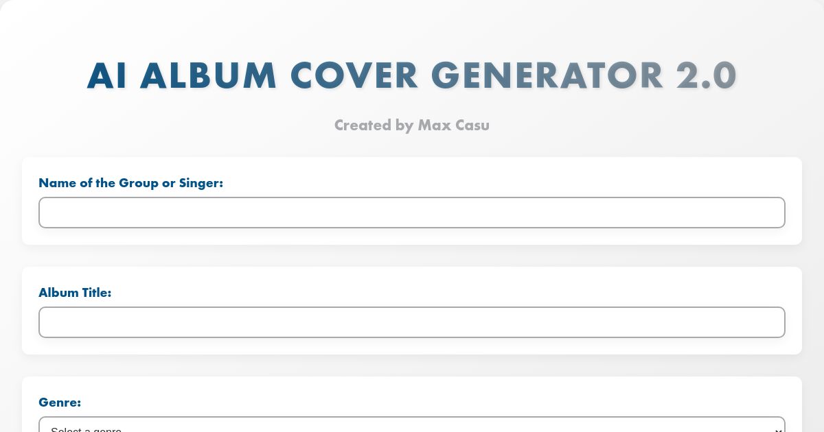 AI Album Cover Generator