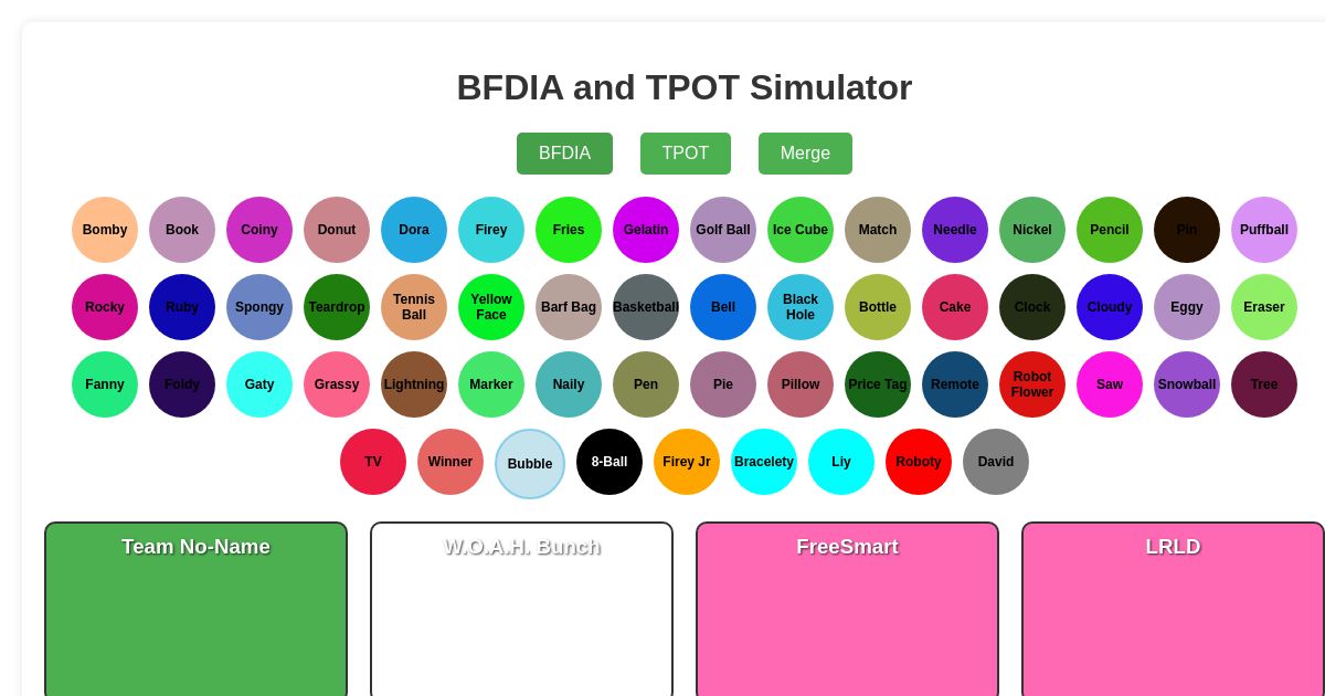 BFDIA and TPOT Simulator (Sound Update)