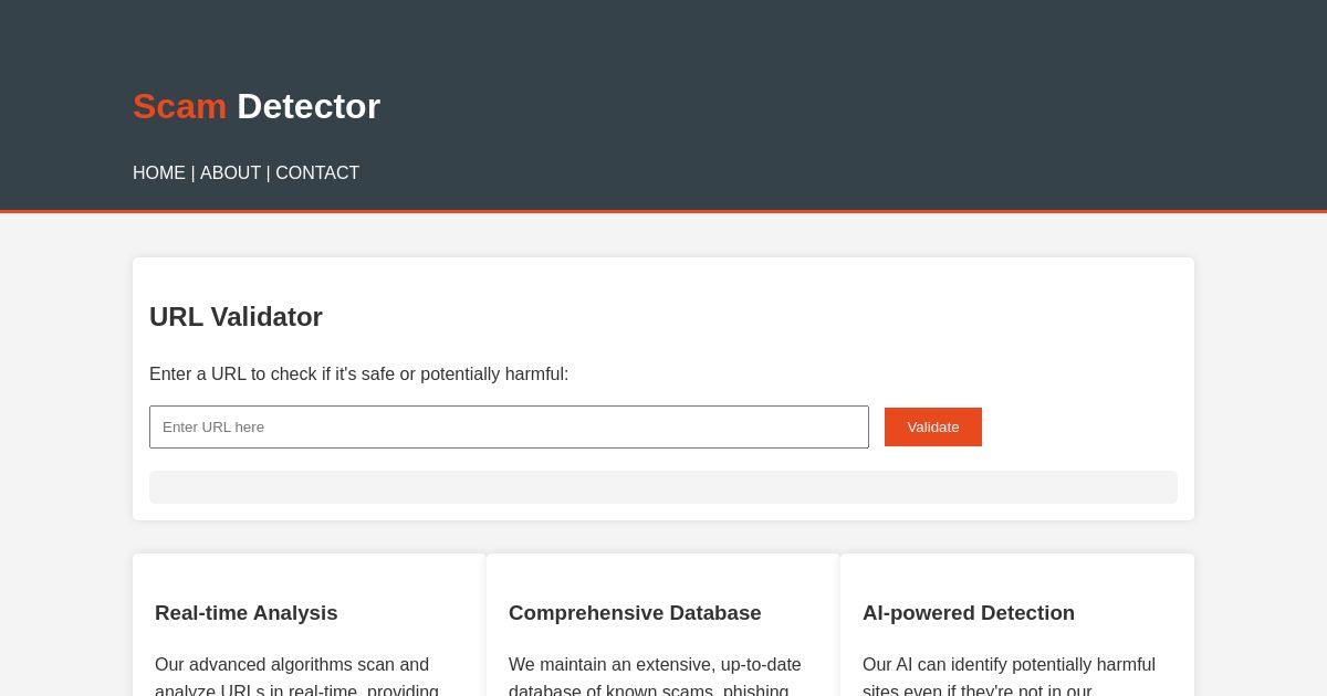 Scam Detector - URL Validator