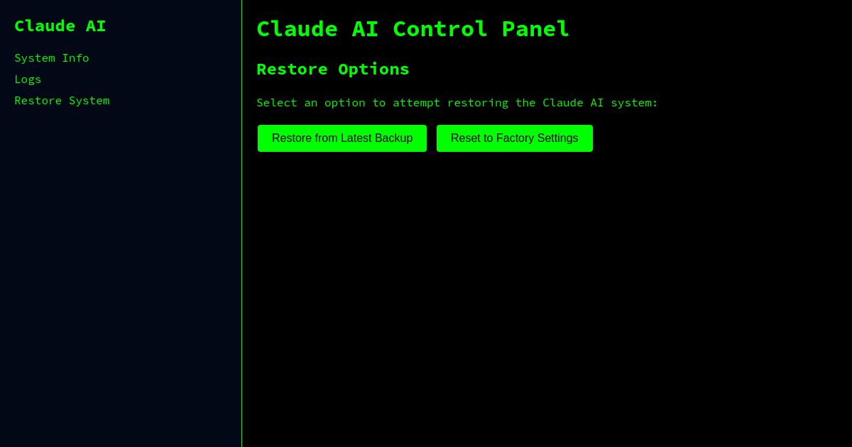 Claude AI Control Panel