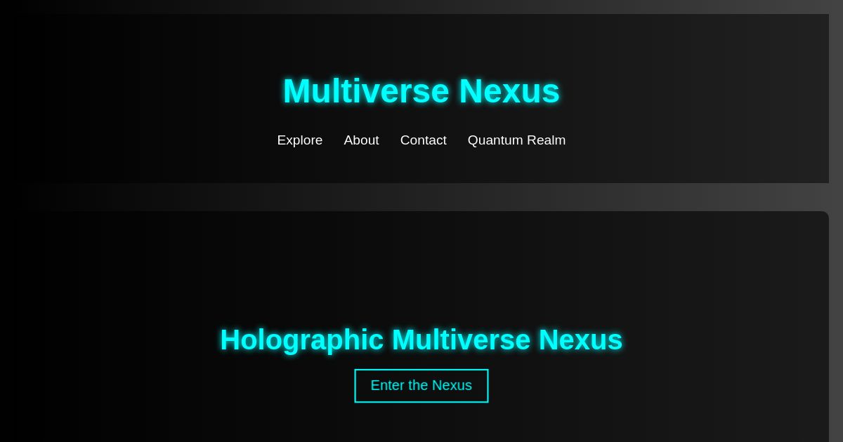 Multiverse Nexus - Holographic Multiverse Exploration Portal