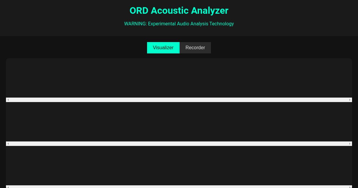 ORD Acoustic Analyzer - Advanced Audio Visualization and Recording