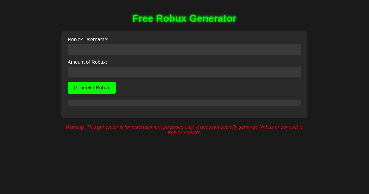 Free Robux Generator - Get Your Robux Now!