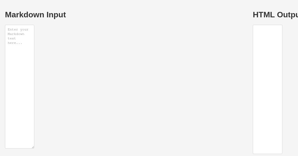 Live Markdown to HTML Converter