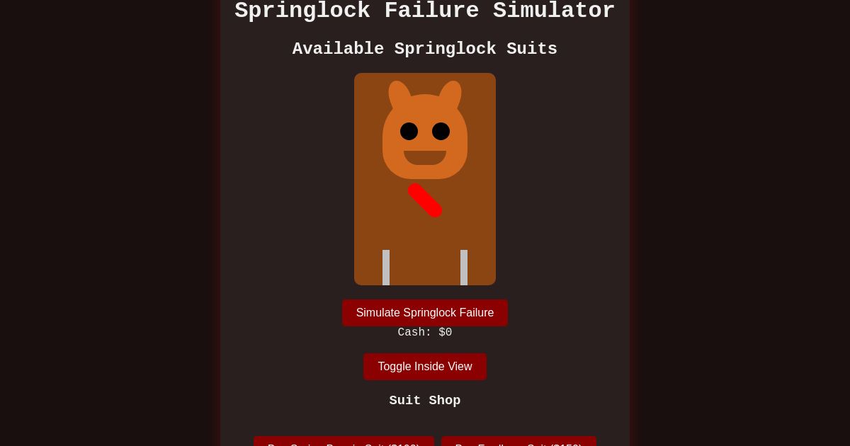 Springlock Failure Simulator: Spring Bonnie & Fredbear