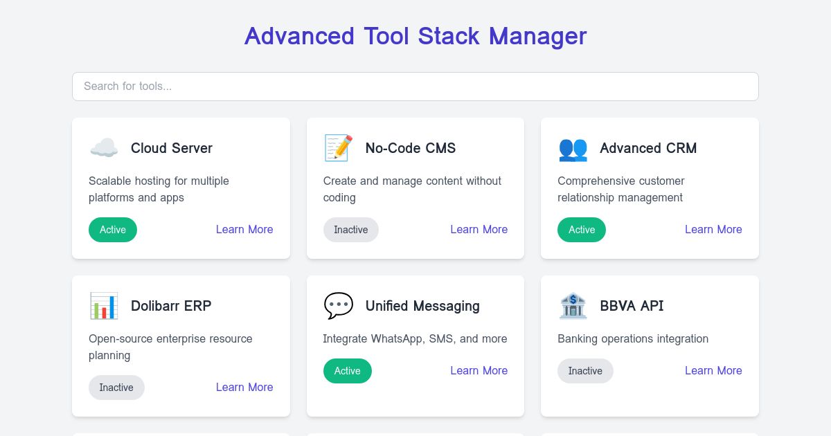 Advanced Tool Stack Manager