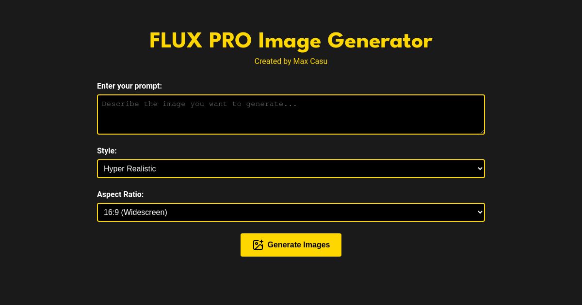 FLUX PRO Image Generator