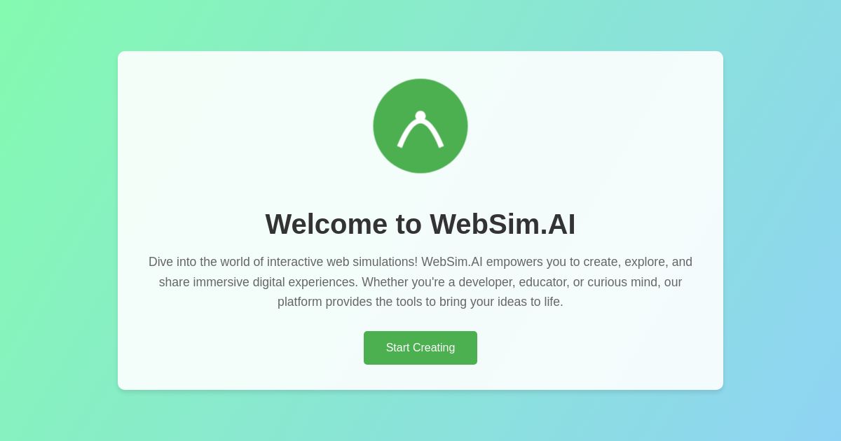 WebSim.AI - Interactive Web Simulations