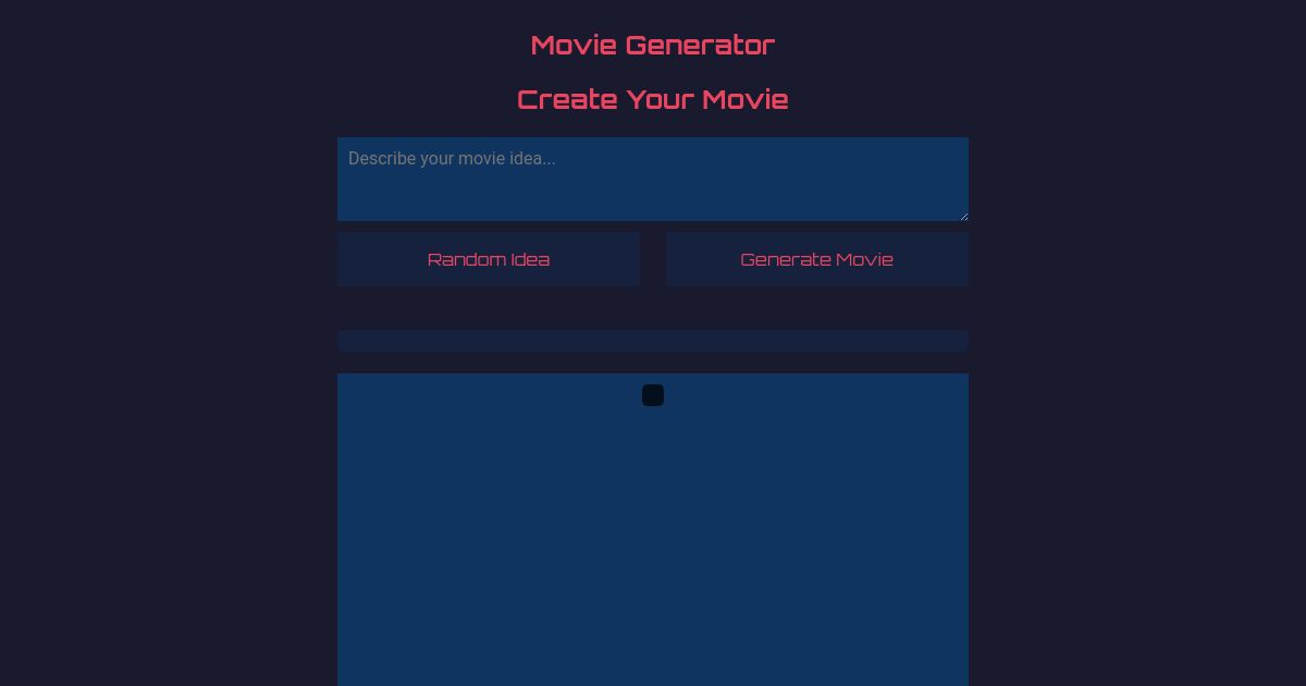 Movie Generator (Mobile)