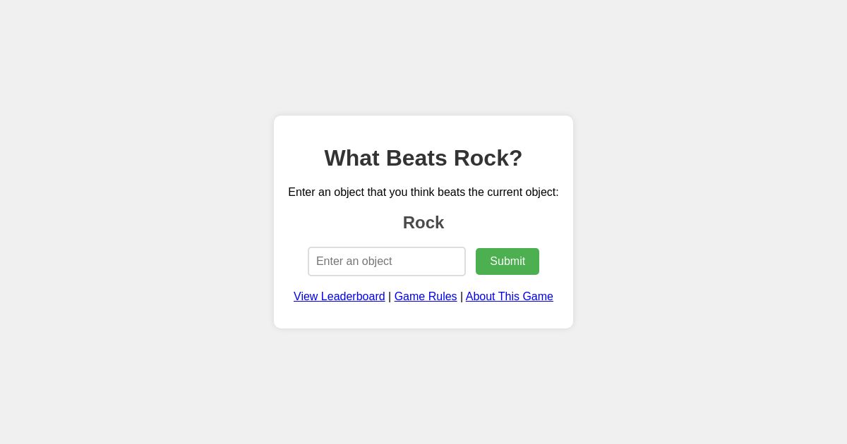 What Beats Rock?