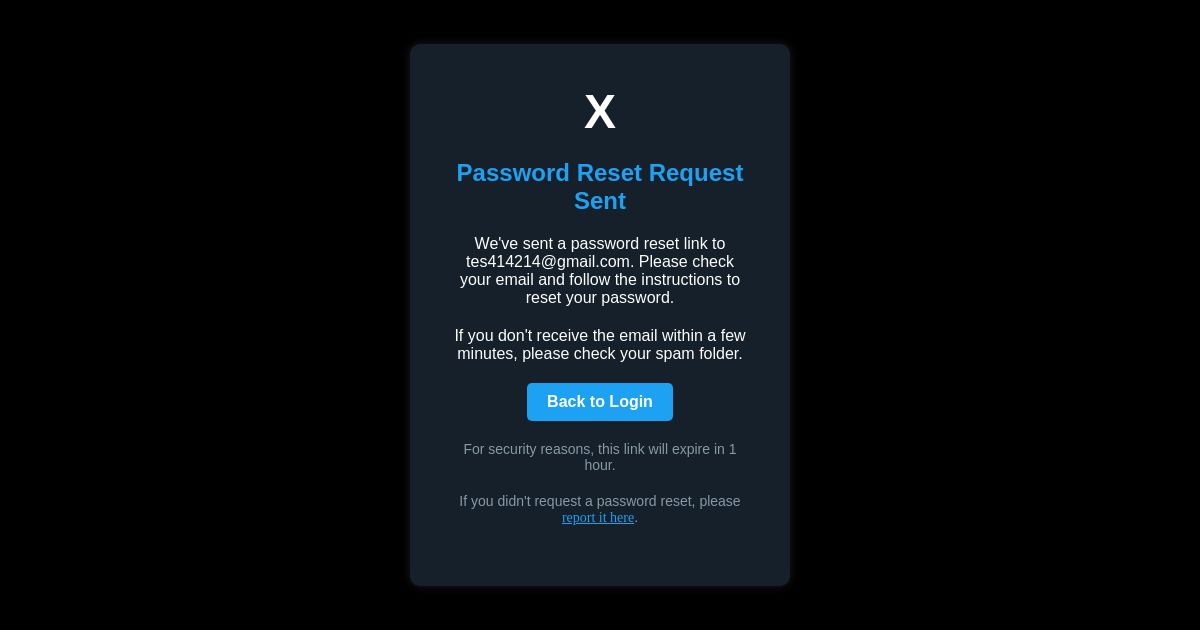 Password Reset Request | X - The Everything App