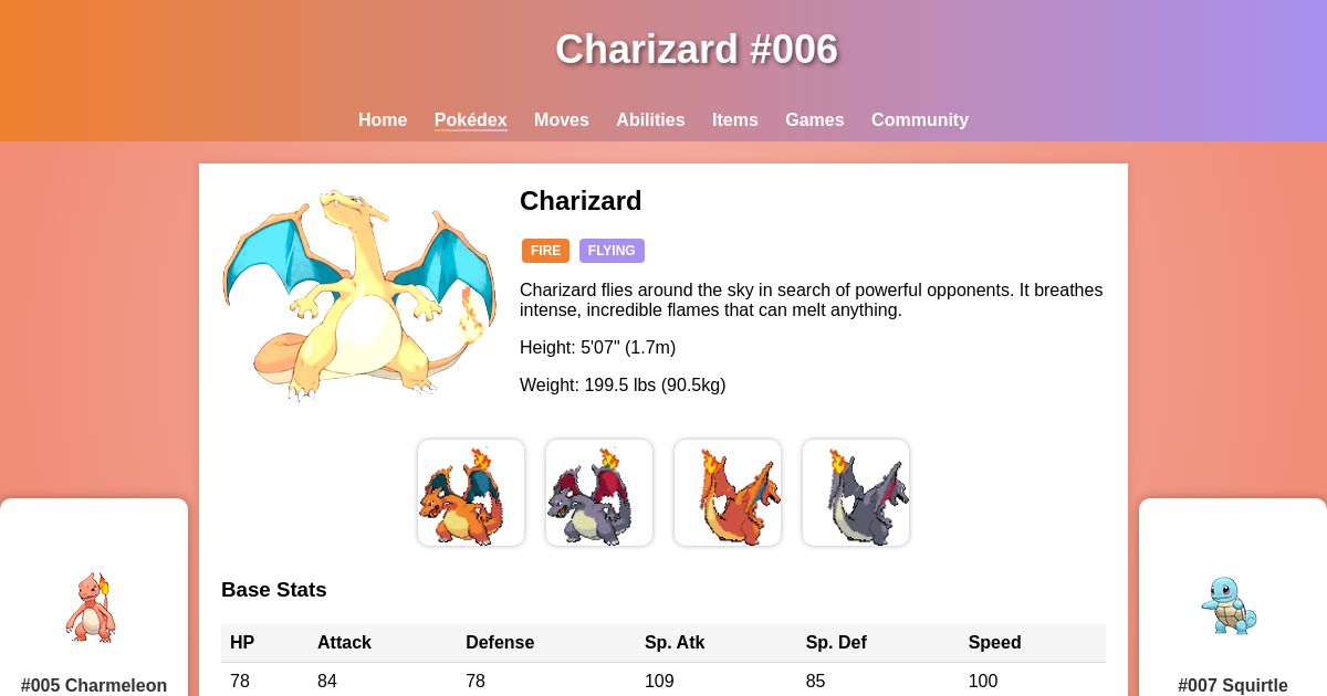 PokémonDB - Charizard #006