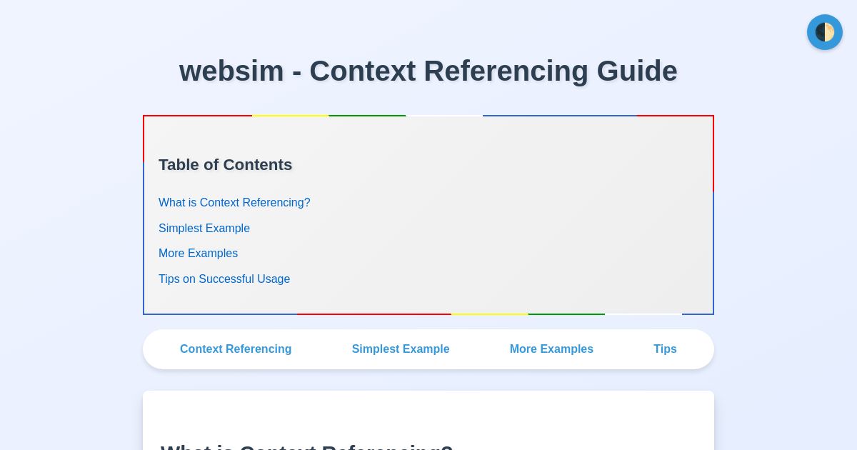 websim - Referencing Guide