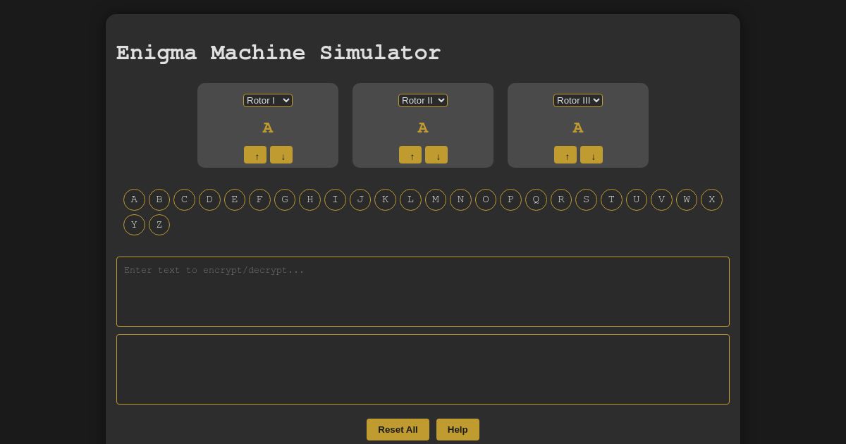 Enigma Machine Simulator