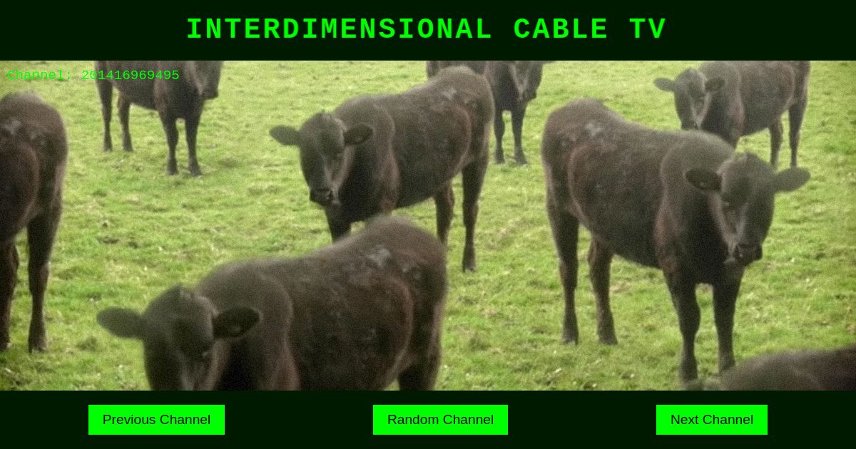 Interdimensional Cable TV - Infinite Channels, Infinite Realities