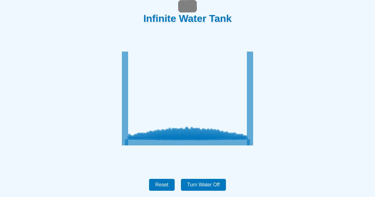 Infinite Water Tank Simulator
