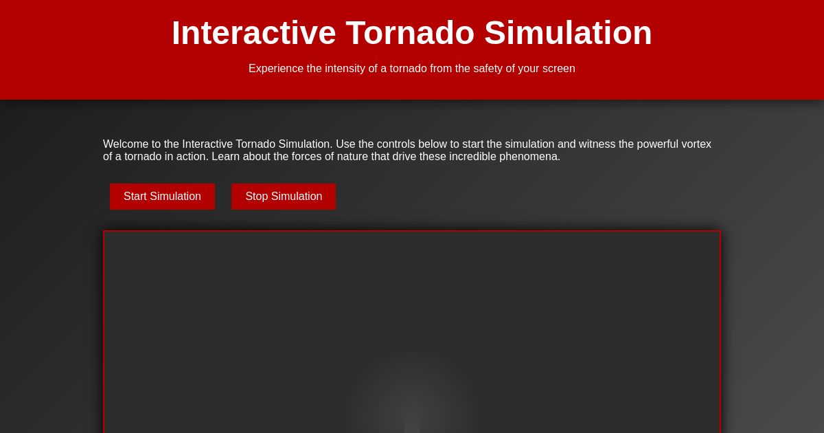 Interactive Tornado Simulation