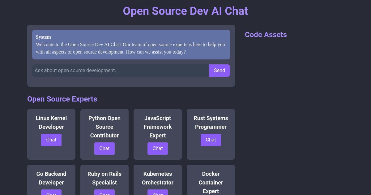 Open Source Dev AI Chat sc