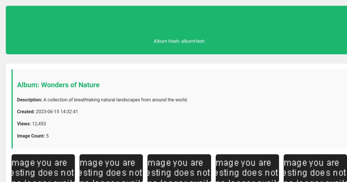 Imgur API Album Response