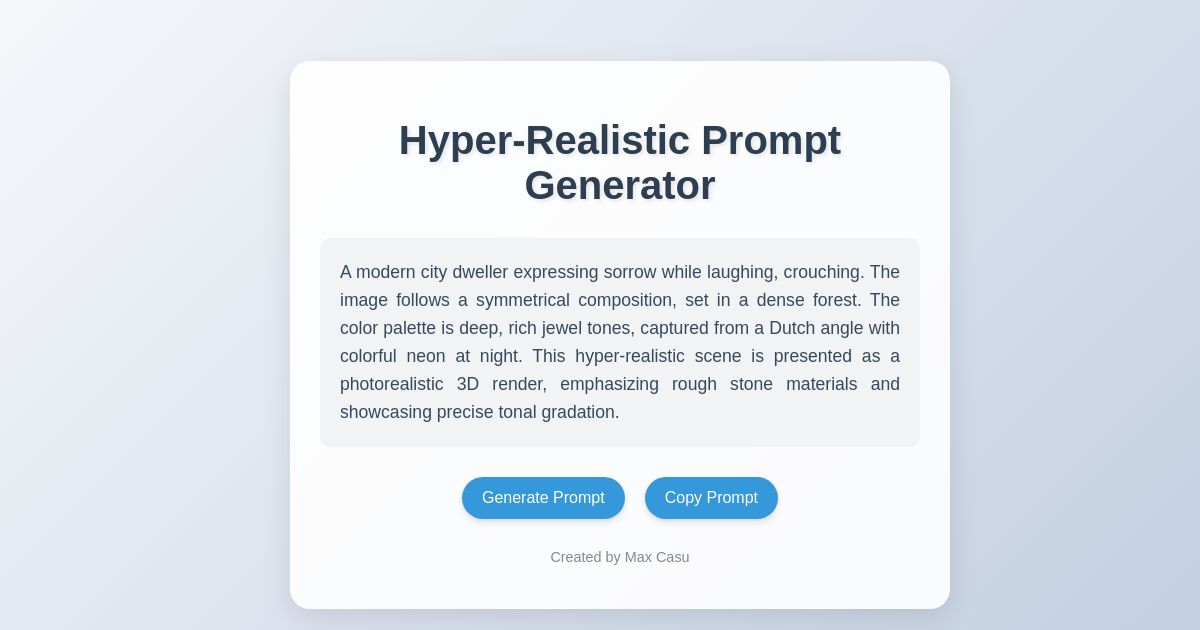 Hyper-Realistic Prompt Generator