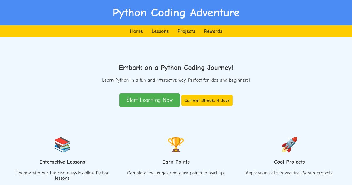 Python Coding Adventure for Kids