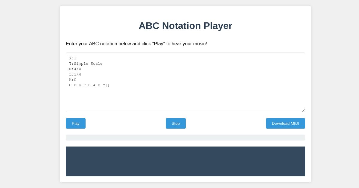 ABC Notation Player