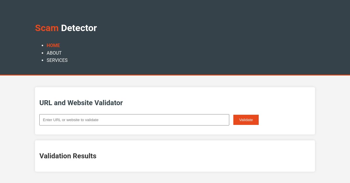 URL and Website Validator - Scam Detector