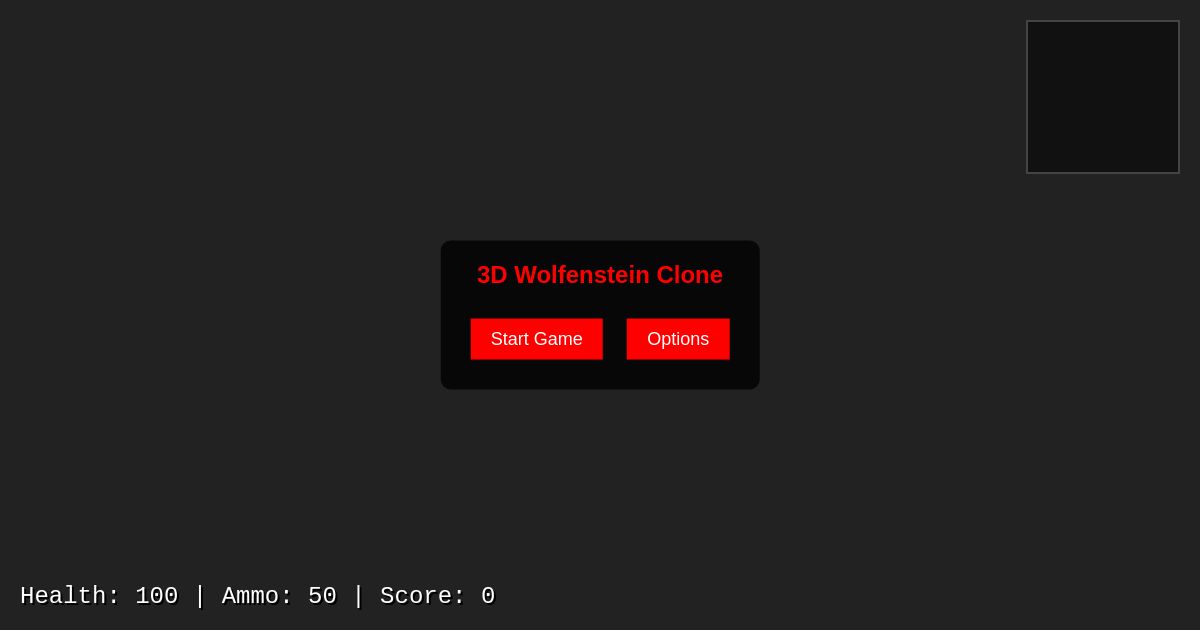 3D Wolfenstein Clone - WebSim Game Engine