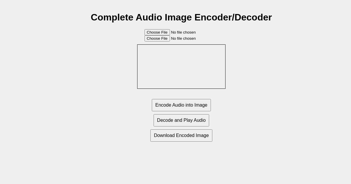 Audio Image Encoder/Decoder