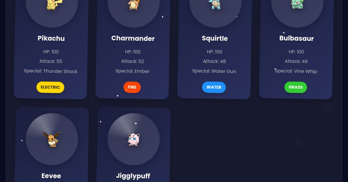 Poki.mon Battle Arena Deluxe - Select Your Champion