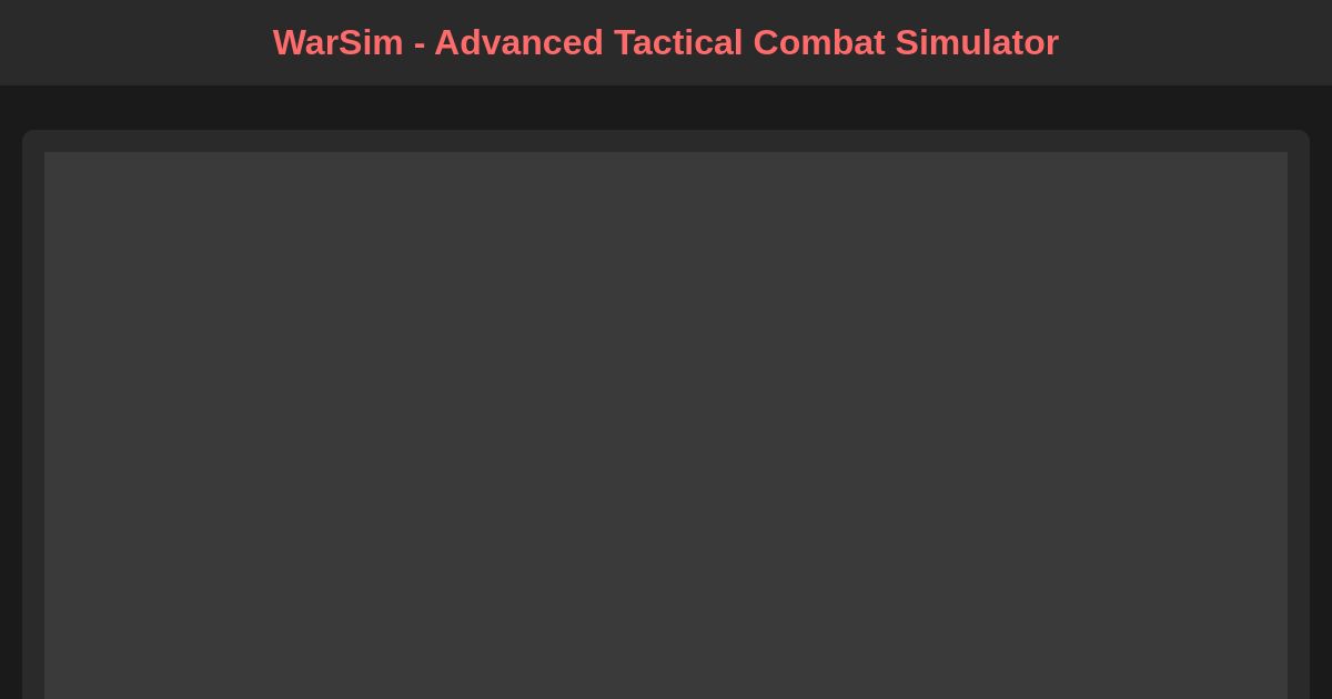 WarSim - Advanced Tactical Combat Simulator