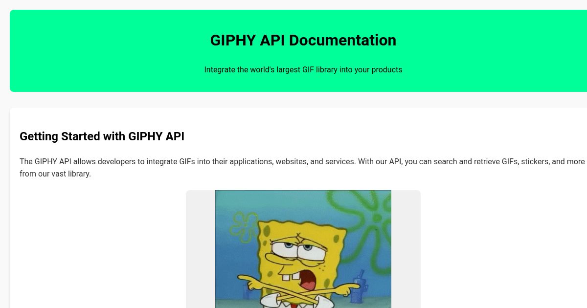 GIPHY API Documentation