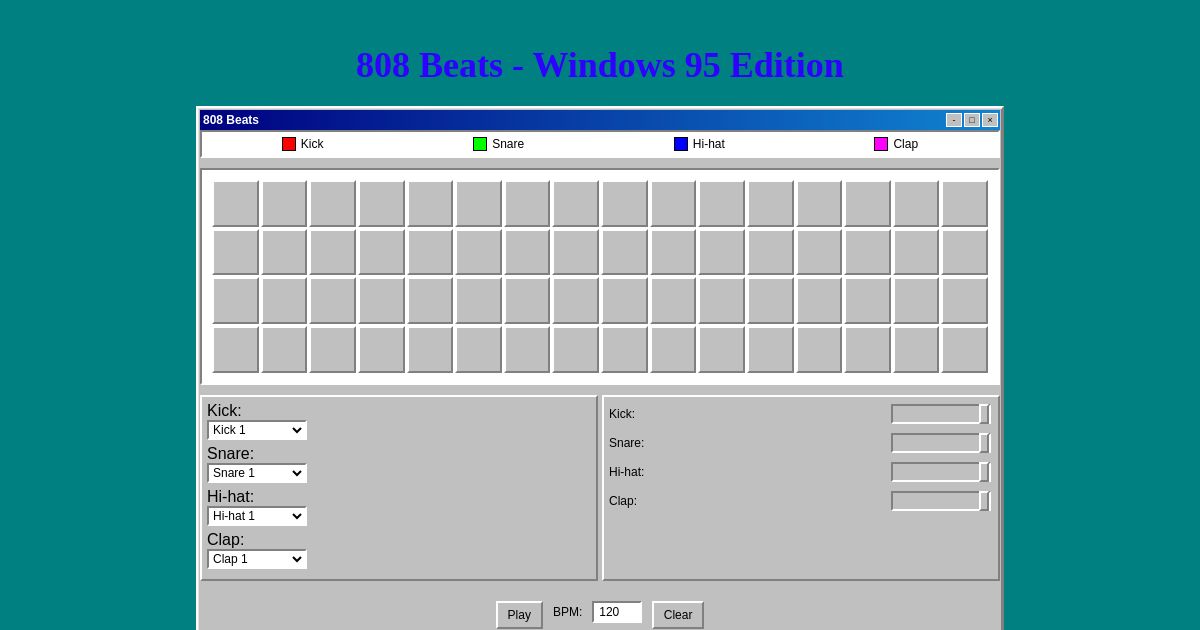 808 Beats - Windows 95 Edition