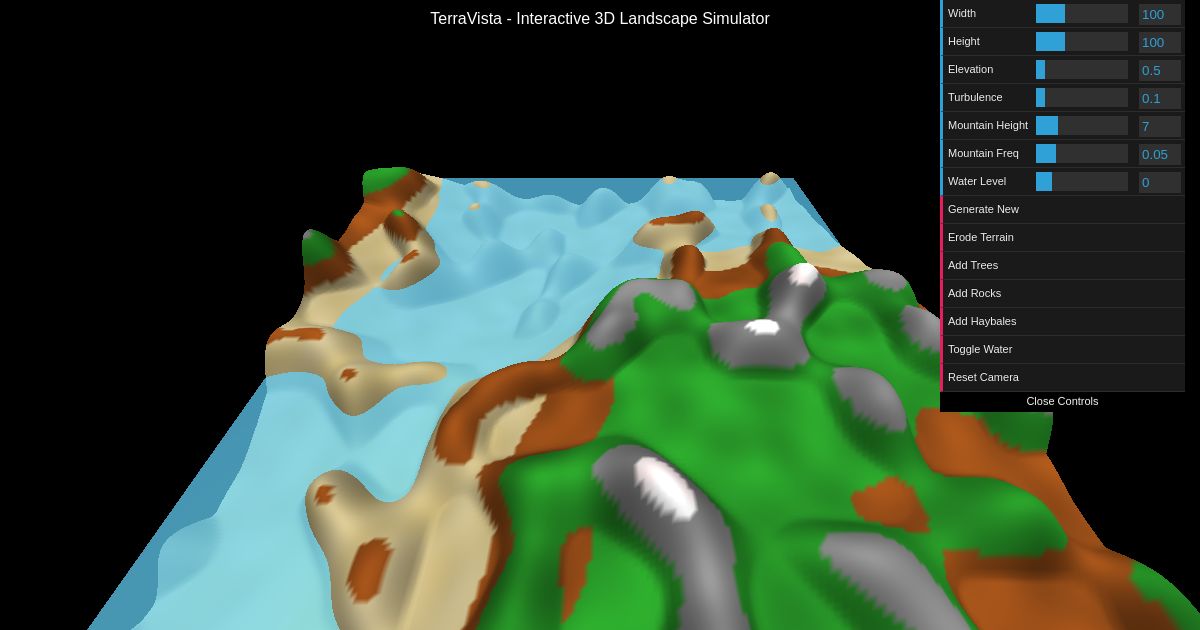 TerraVista - Interactive 3D Landscape Simulator
