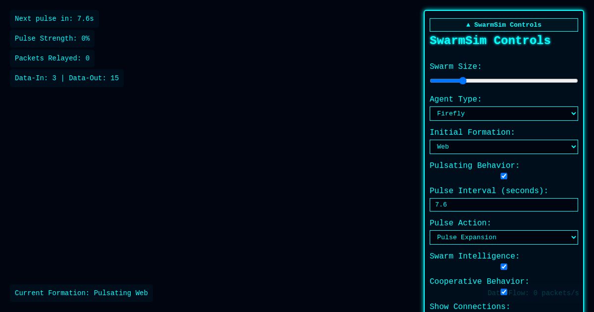 SwarmSim: Multi-Node Data Relay Network