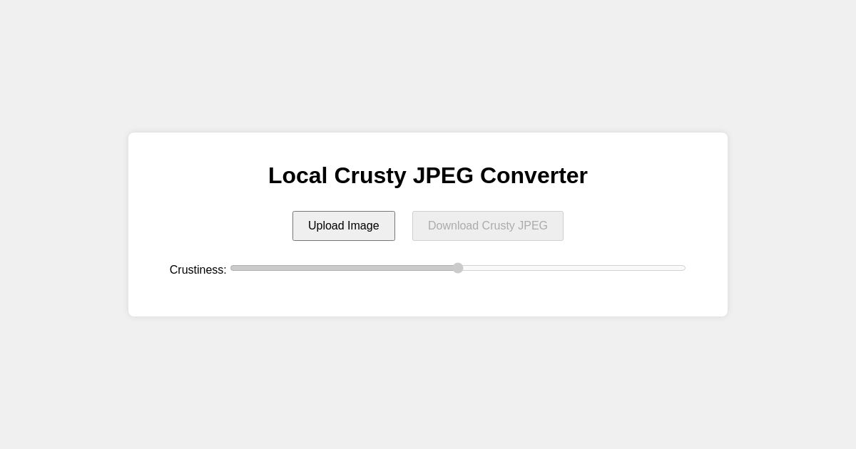 Local Crusty JPEG Converter