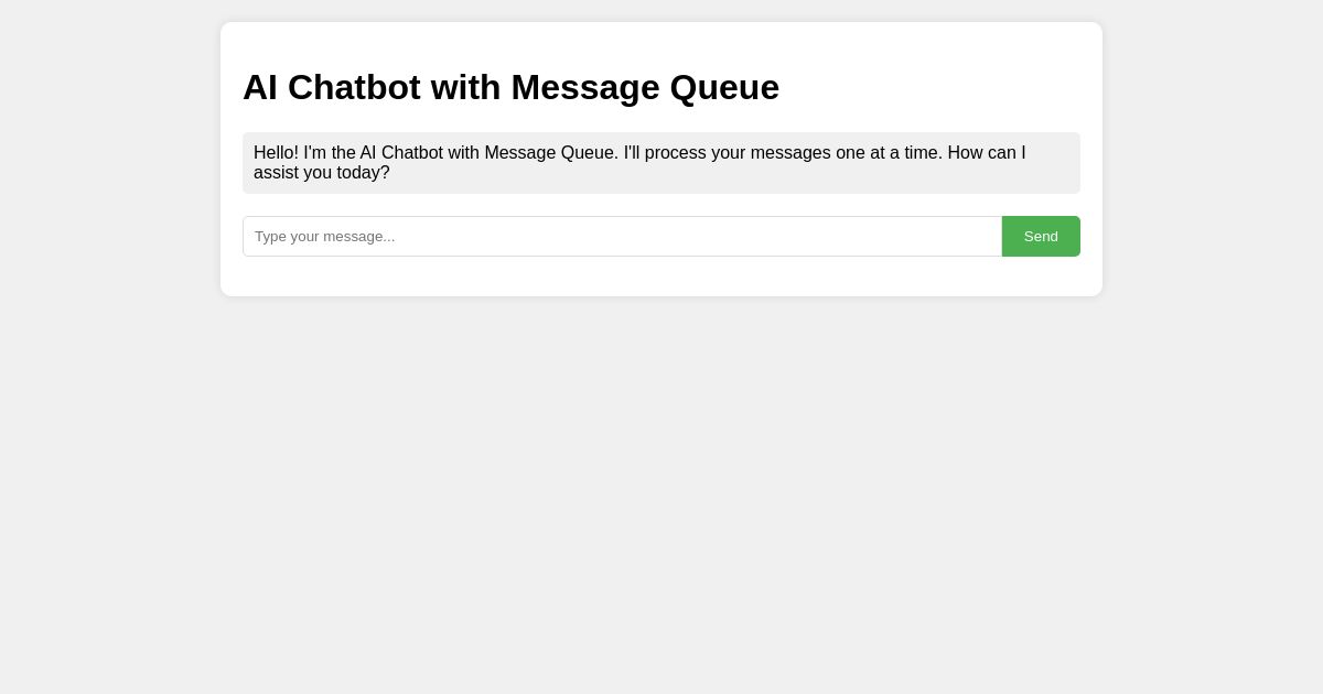 AI Chatbot with Message Queue
