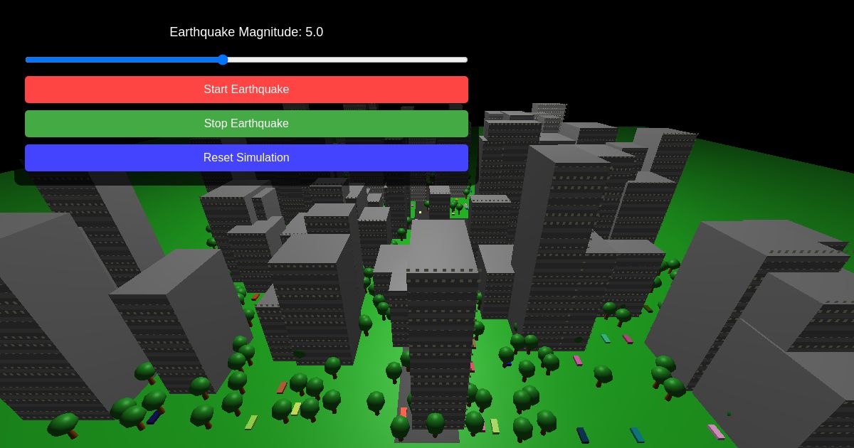 3D City with Customizable Earthquake Simulation