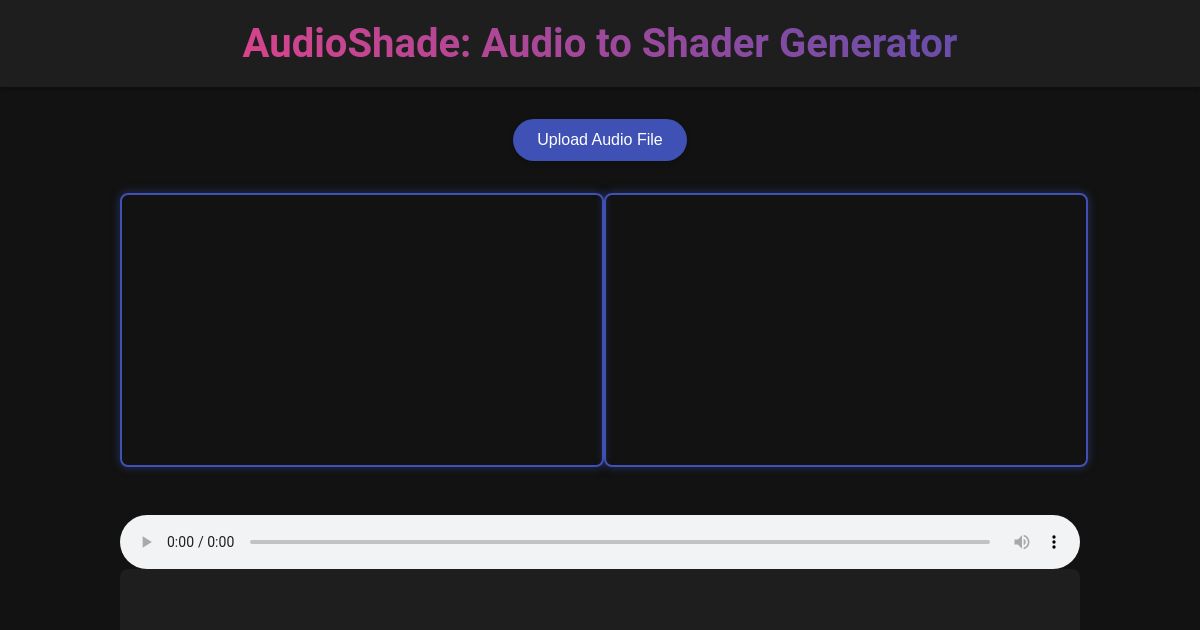 AudioShade: Audio to Shader Generator s