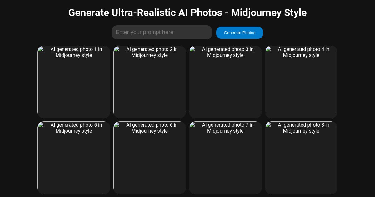 PhotoGen AI - Generate Ultra-Realistic AI Photos