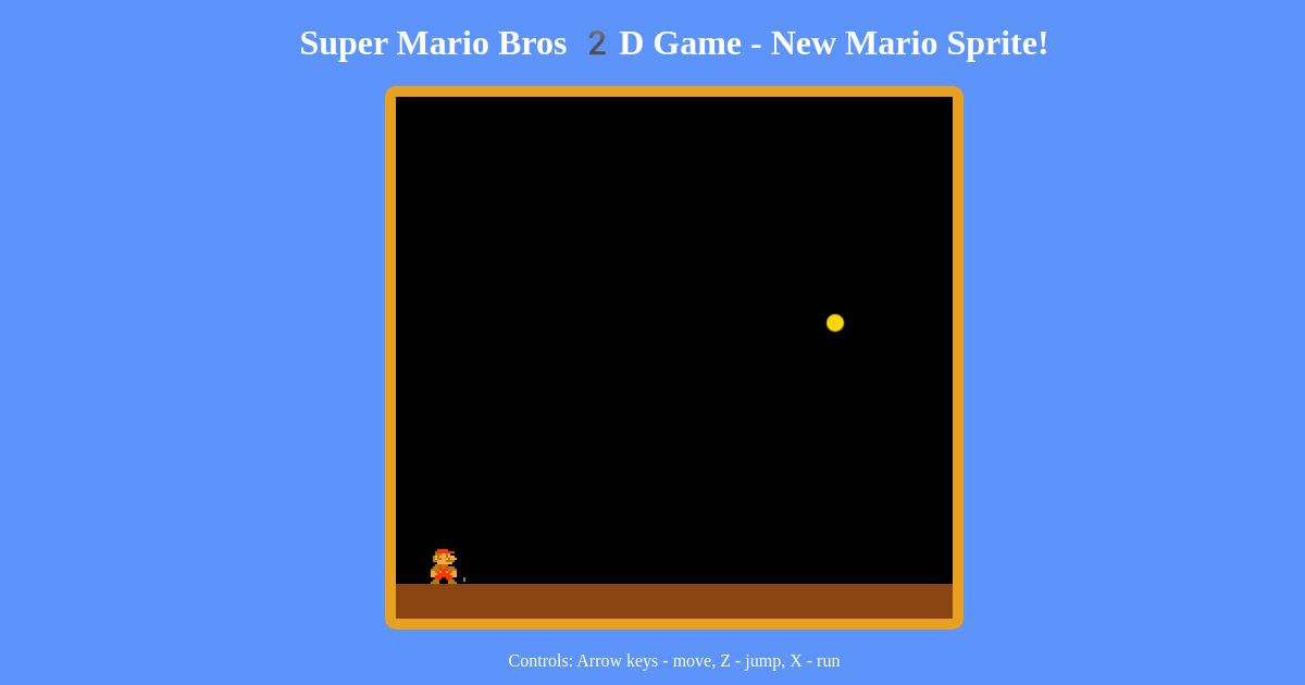 Super Mario Bros 2D Game - New Mario Sprite!