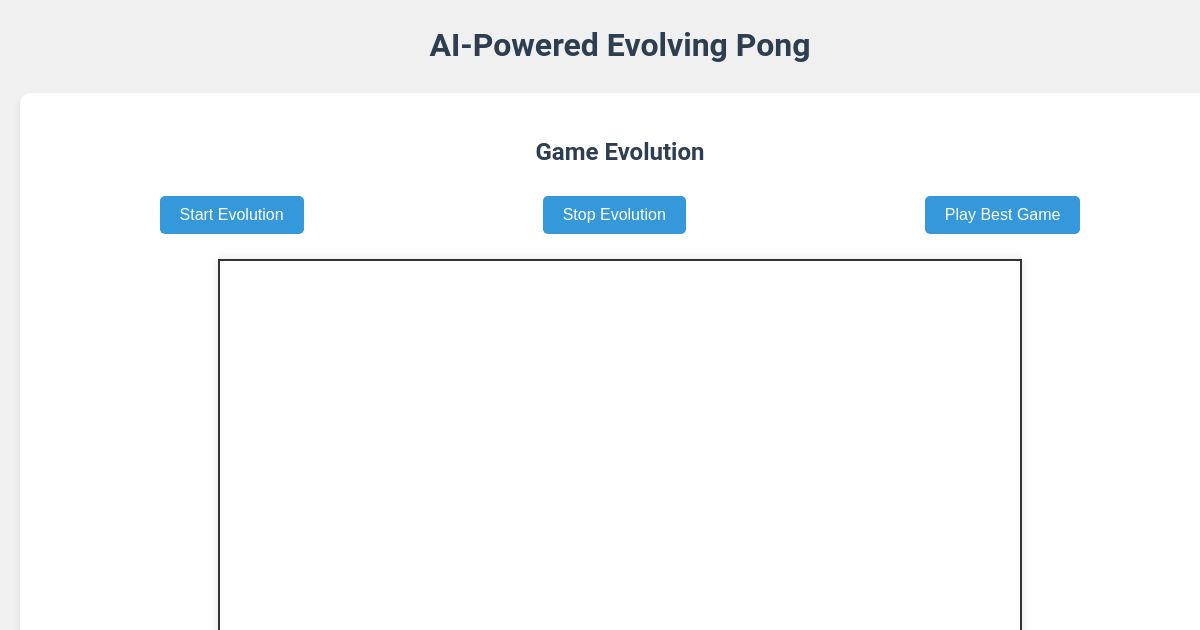 AI-Powered Evolving Pong