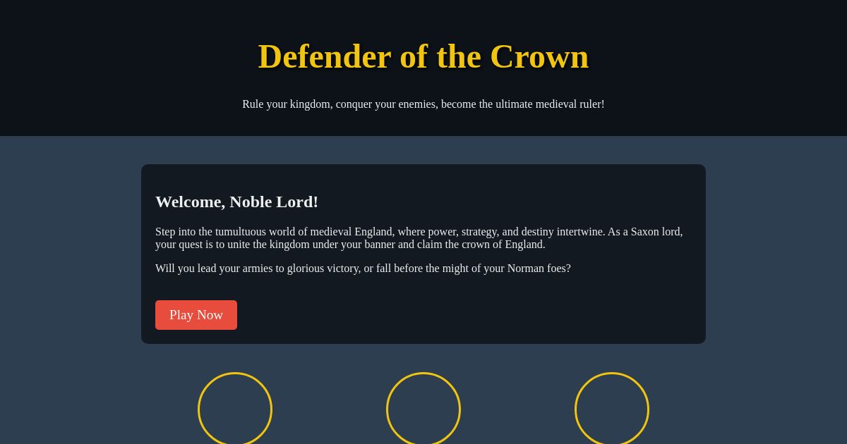 Defender of the Crown - Epic Medieval Strategy Game