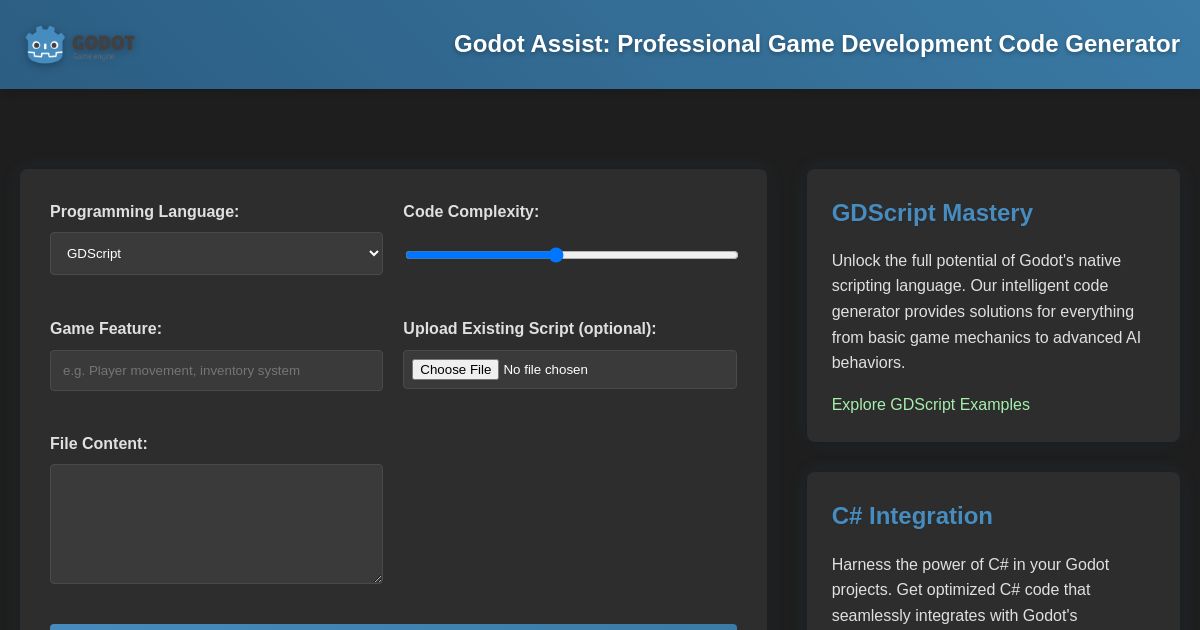 Godot Assist: Professional Game Development Code Generator