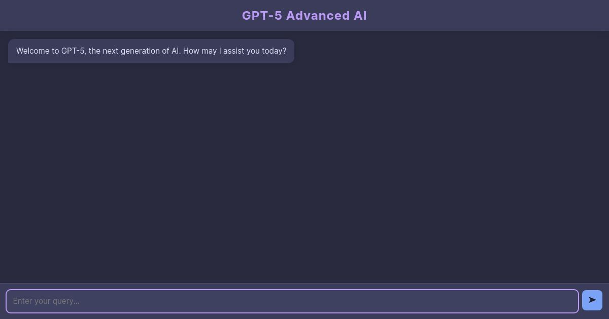 GPT-5 Advanced AI Interface