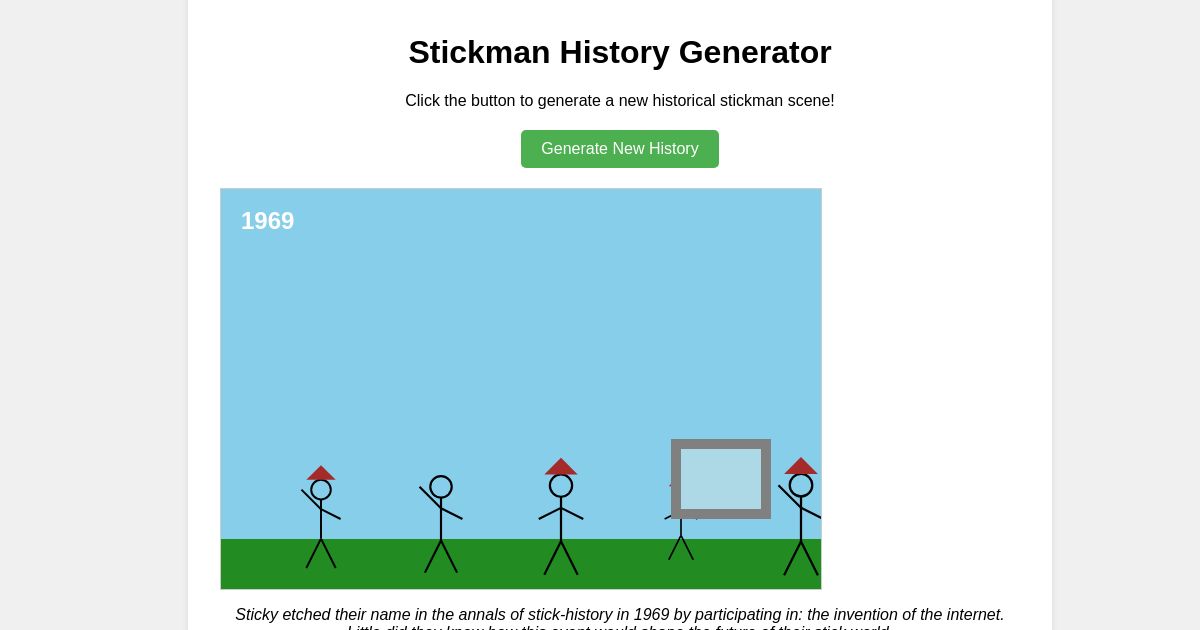 Stickman History Generator