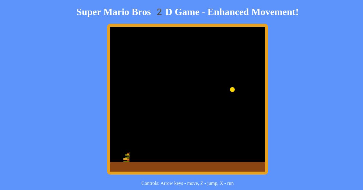 Super Mario Bros 2D Game - Enhanced Movement!